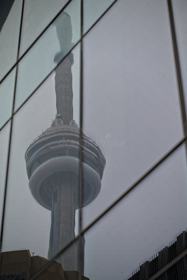 Reflection of a Tower on Modern Glass Building Editorial Image - Image ...