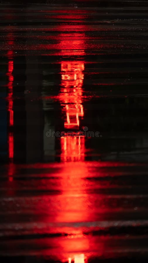 Reflection of Traffic Lights Stock Photo - Image of road, stage: 247787102