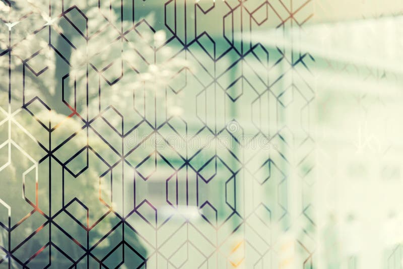 Reflection of Tree in Glass Texture, Abstract Background. Vintage ...