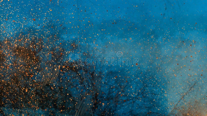 Reflection of Trees on Glass with Golden Drops Stock Photo - Image of ...