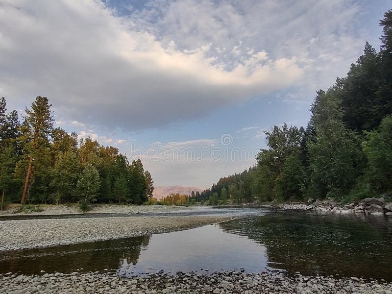 Reflection in Twisp Wa River Stock Photo - Image of wetland, reflection ...