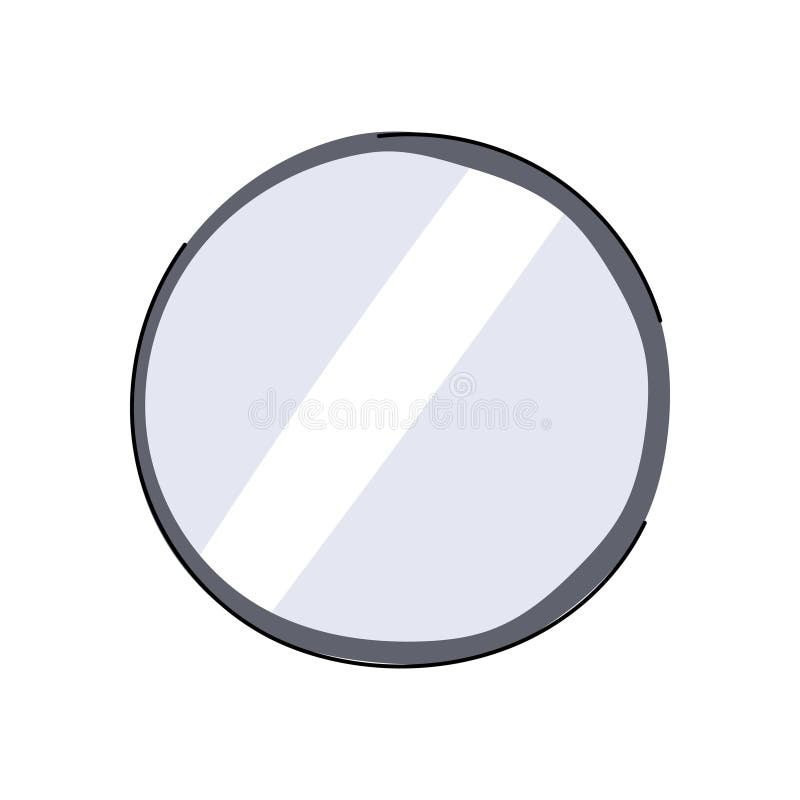 Reflection Wall Mirror Cartoon Vector Illustration Stock Vector ...