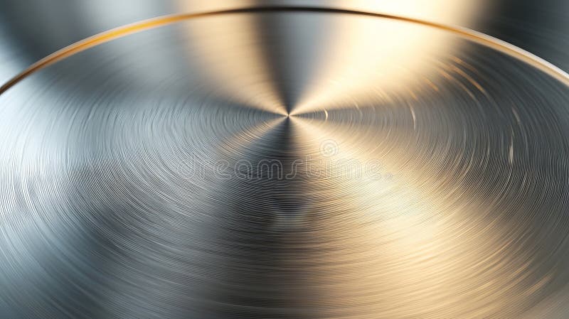 The Reflection of Warm Light on a Circular Metal Surface. Stock Photo ...