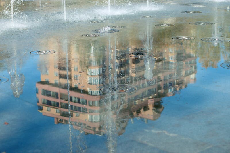 The Reflection in the Water Stock Image - Image of designer, wood ...