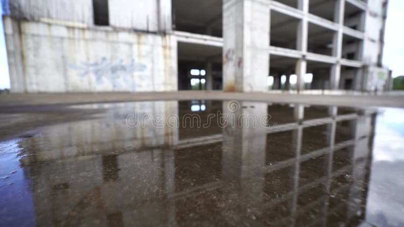 Reflection in the Water Modern Concrete Building Structure Under ...