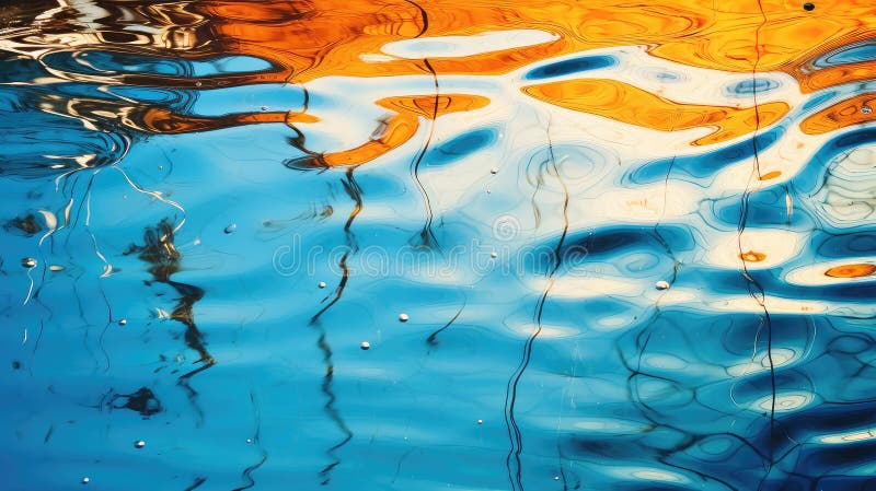 Reflection water and oil stock illustration. Illustration of explore ...
