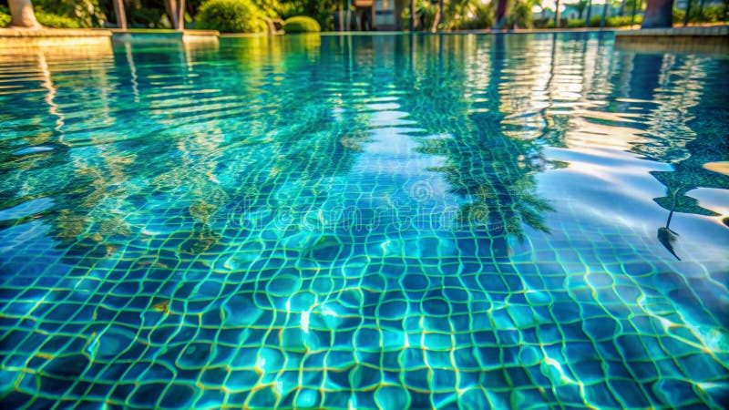 Reflection in the Water of the Pool Generative AI Stock Illustration ...