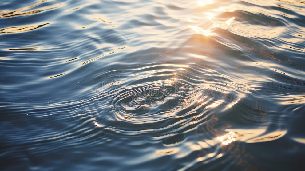 Reflection Water Ripples Top Stock Illustration - Illustration of ...