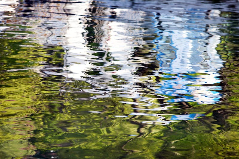 Reflection on Water Surface Stock Photo - Image of misty, abstract ...