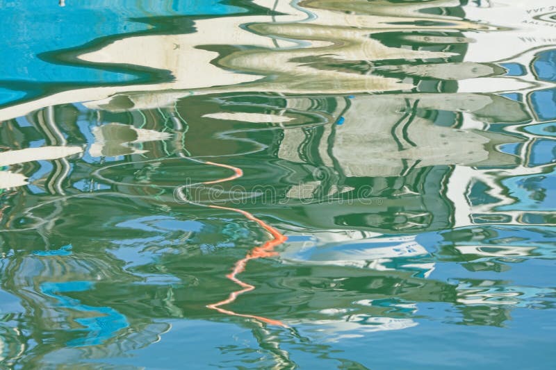 Reflection on Water Surface. Stock Image - Image of water, reflection ...