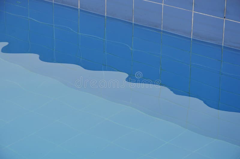 Reflection of Water Wave Ripple on Blue Tile Pool Edge Stock Image ...