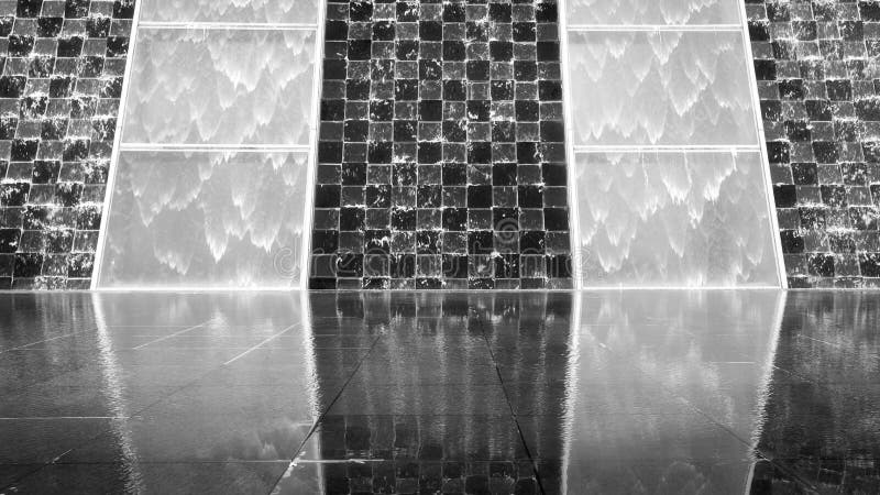 Reflection of Waterfall Wall Stock Image - Image of texture, surface ...