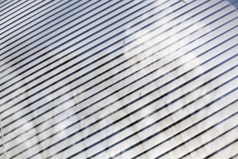 Reflection in the Window with Blinds Stock Image - Image of urban ...