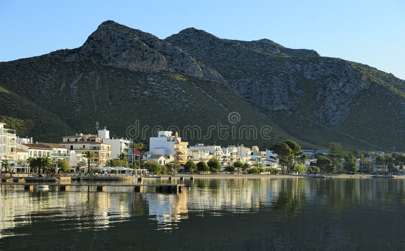 Reflectiond in the Harbor of Port De Pollenca Stock Photo - Image of ...