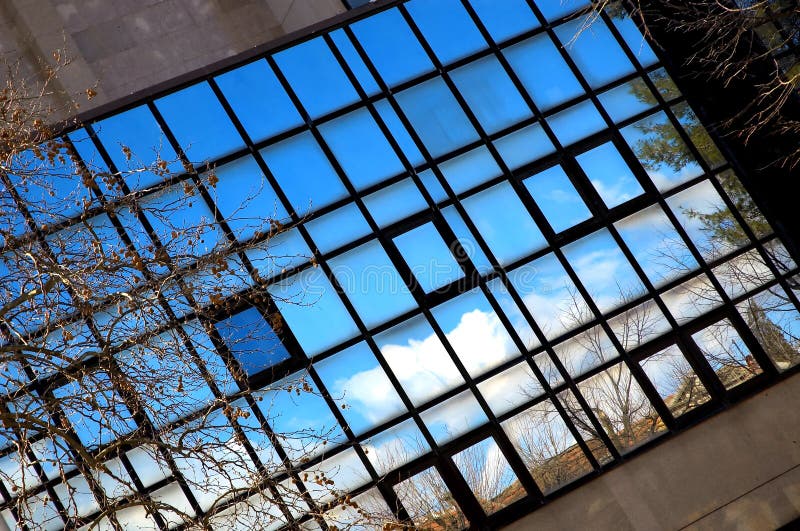 Reflections in Blue Windows Stock Image - Image of reflection, generic ...