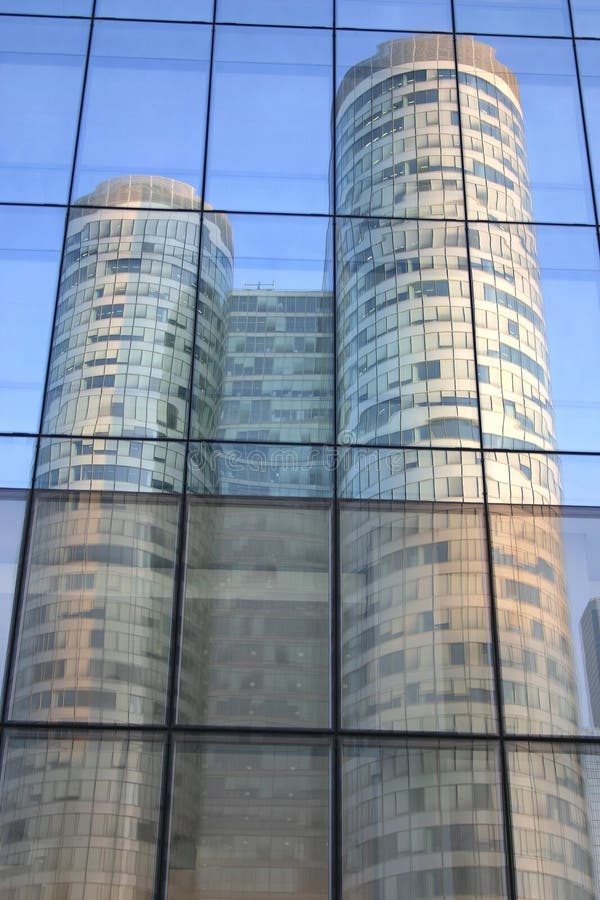 Reflections of buildings stock photo. Image of business - 1473700