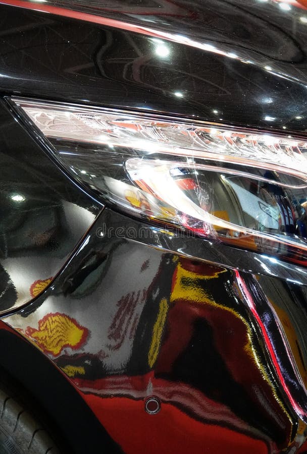Reflections on a Car at Drop Down Expo in Bucharest Stock Image - Image ...