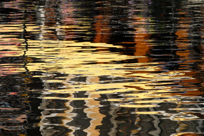 Reflections Coloured on Water Stock Photo - Image of color, abstract ...