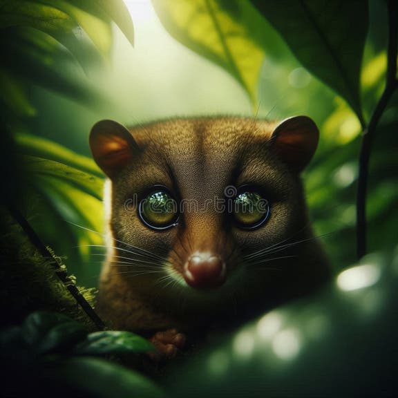 Reflections in Cuscus Eyes stock illustration. Illustration of closeup ...