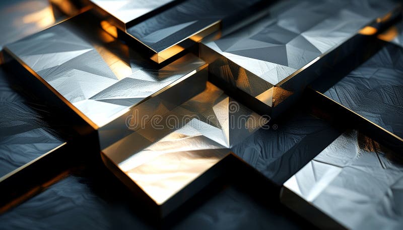 Gleaming Geometric Shapes Create a Stunning Abstract Composition at ...