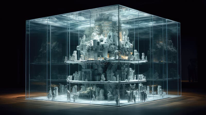 Reflections glass box stock illustration. Illustration of design ...