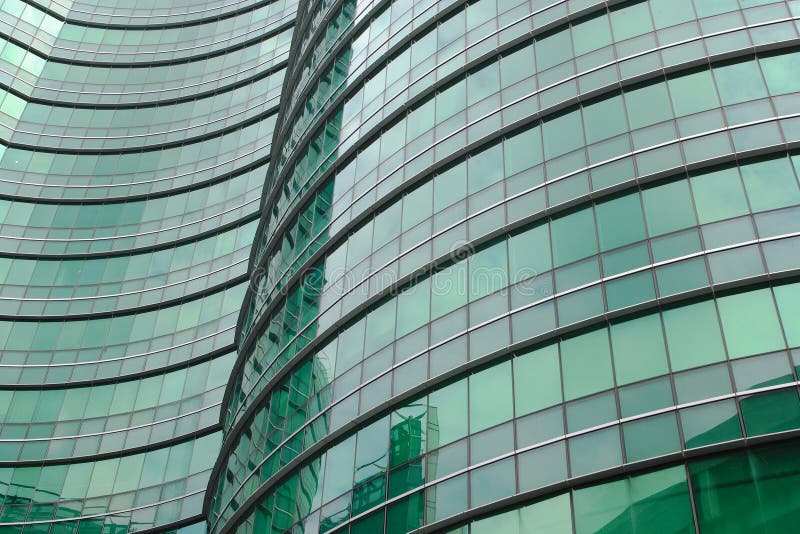 Reflections in Glass Building Stock Photo - Image of design, light ...