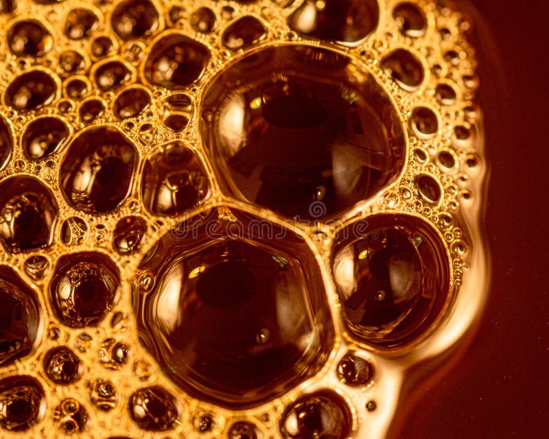 Reflections in Golden Bubbles Stock Photo - Image of texture, pattern ...