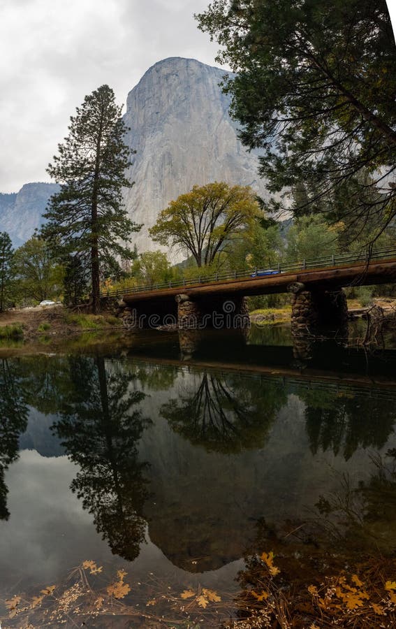 Reflections of the Granite Cliffs Stock Photo - Image of cliffs, mist ...