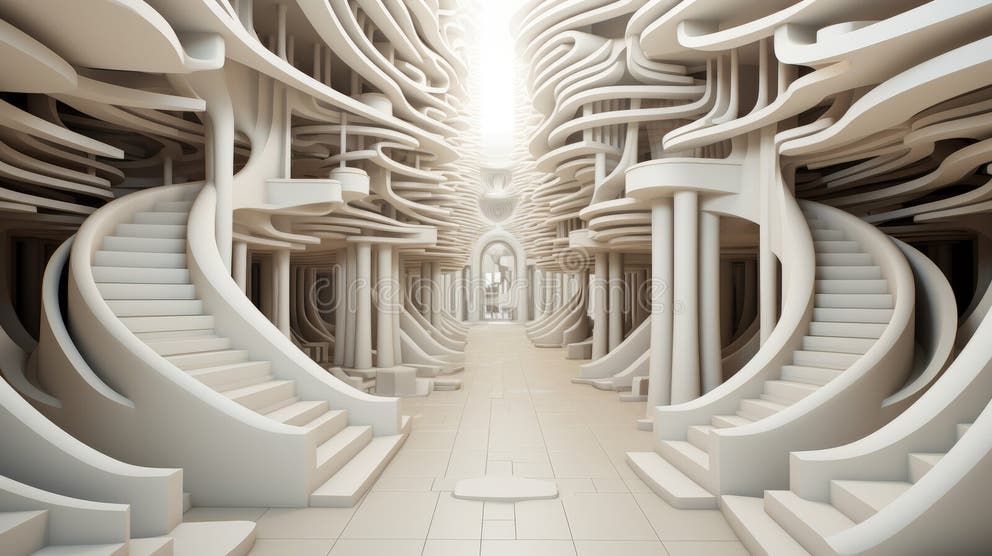 Reflections of Infinity: Monochromatic Maze Artwork, Generative Ai ...