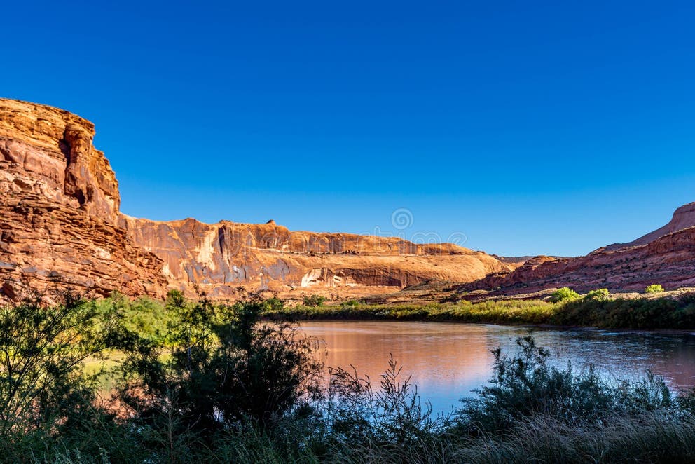 Reflections of Moab stock photo. Image of water, reflection - 259144606