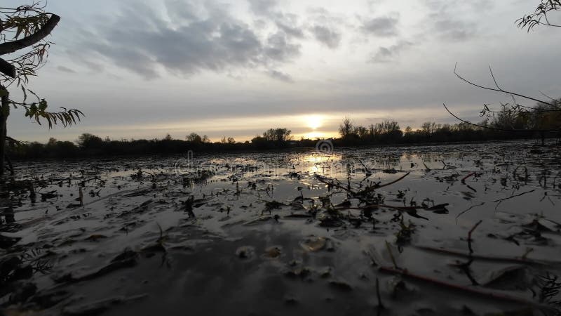Reflections in Motion: Hyperlapse Time-Lapse by the Water S Edge Stock ...