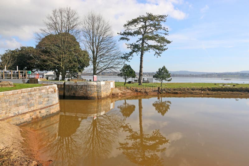 Reflections in the River Exe, Devon Stock Image - Image of exeter ...