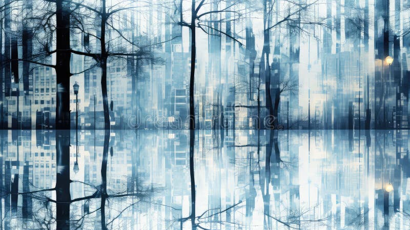 Reflections Seamless Pattern Water Stock Illustration - Illustration of ...