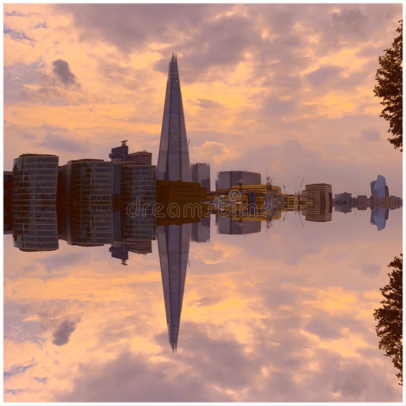Reflections of the shard editorial image. Image of side - 166329405