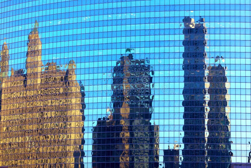 Reflections of skyscrapers stock photo. Image of urban - 28665802