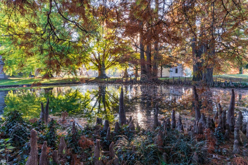 Reflections Spring Grove Cemetery Cincinnati Stock Image - Image of ...