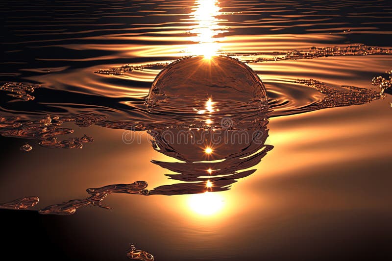 Reflections from the Sun on the Water Stock Illustration - Illustration ...