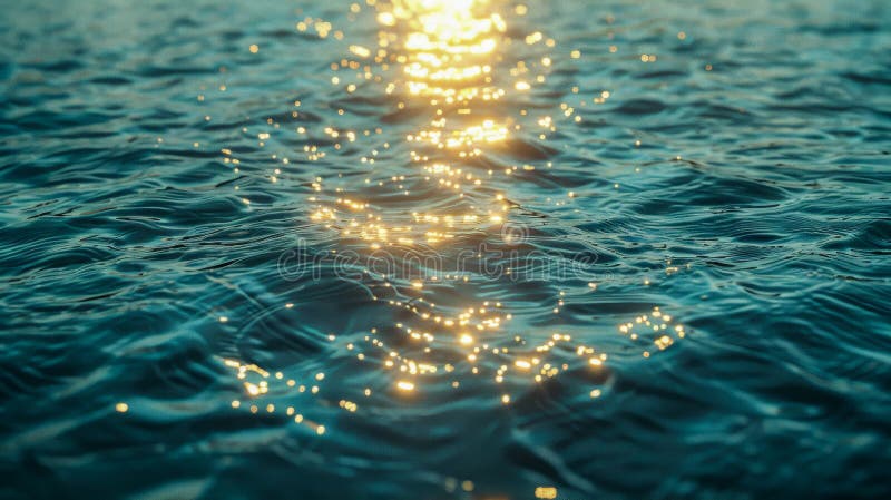 Reflections of Sunlight on Water Surface Creating a Serene and Tranquil ...