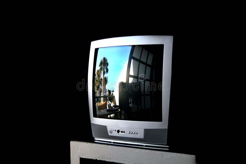 Reflections in television stock photo. Image of electronic - 7272738