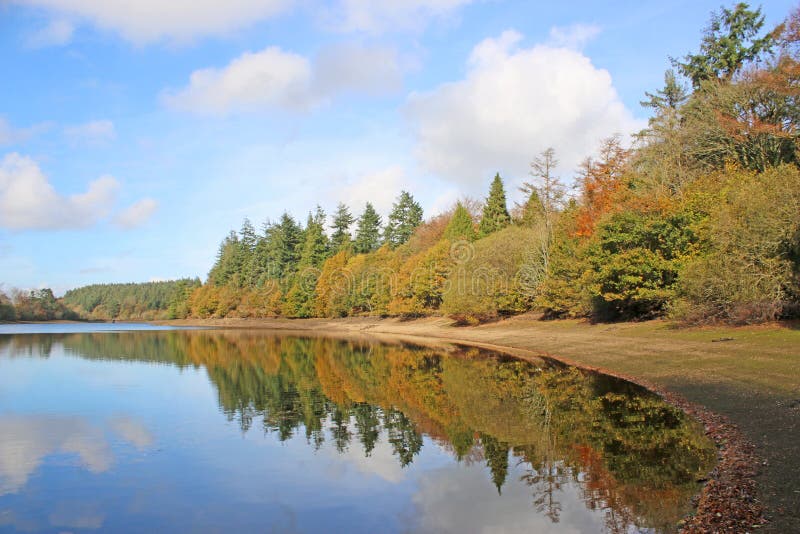 Reflections in Tottiford Reservoir, Devon Stock Photo - Image of lake ...