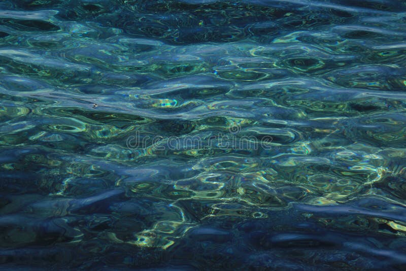 Reflections on a Transparent Water Stock Photo - Image of ripple ...