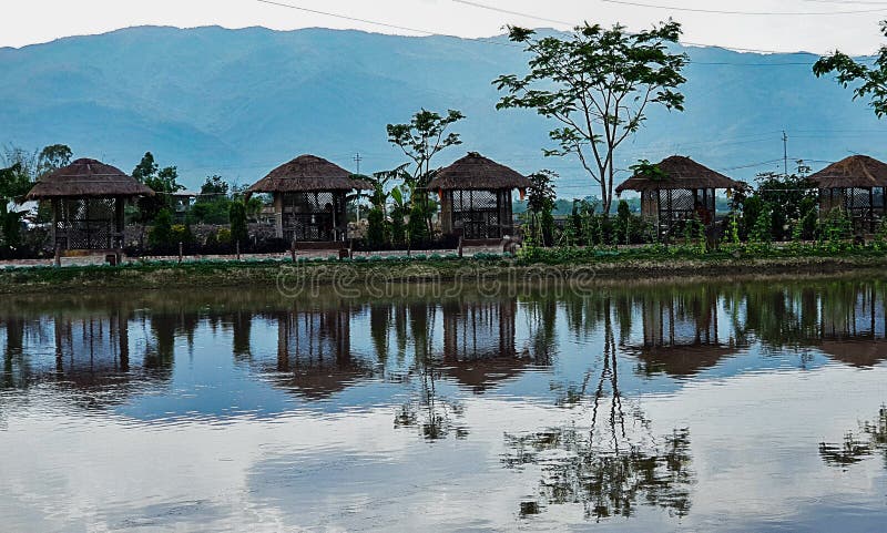Reflections in the Water are Best when Captured through Lens. Stock ...