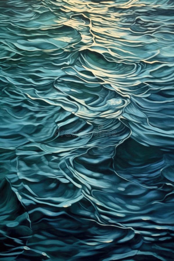 Reflections on Water Creating Wavy Patterns Stock Illustration ...