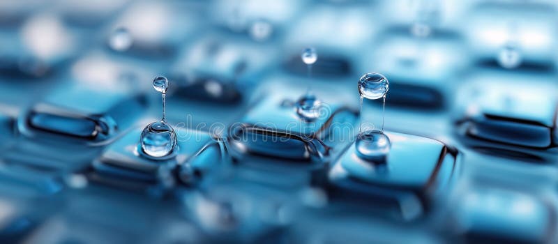 Reflections of Water on Keyboard Stock Image - Image of brightness ...