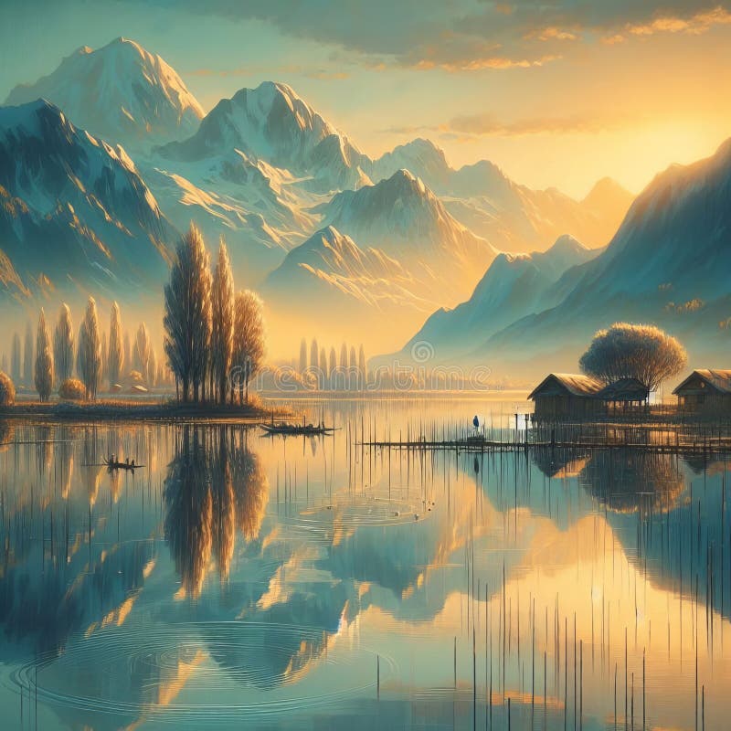 Reflections in Water a Peaceful Abstract Scene of Reflections in Stock ...