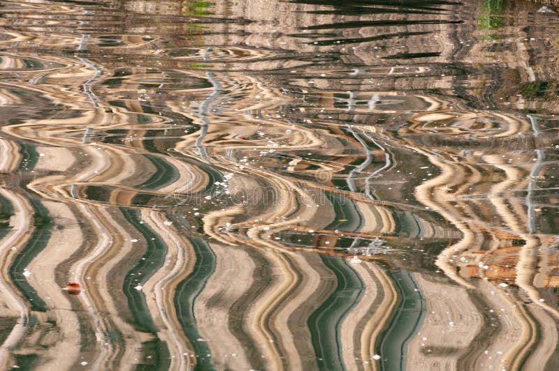 Reflections on the Water of a River. Stock Photo - Image of design ...