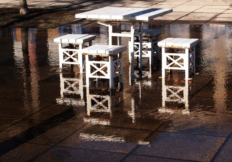 Reflections on the water stock photo. Image of wall - 270771684