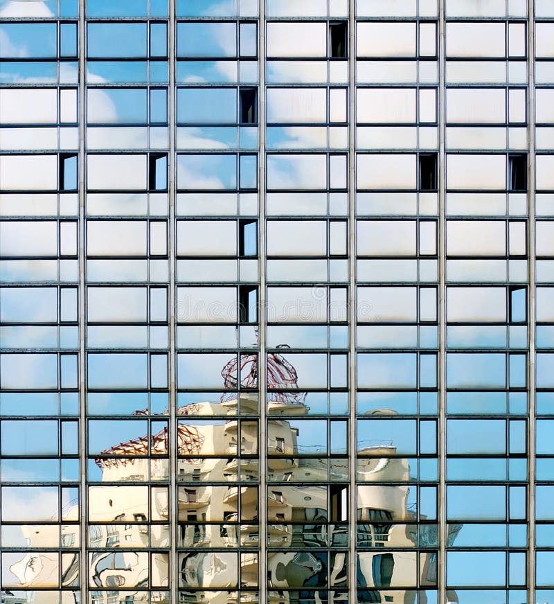 Reflections in windows stock image. Image of architecture - 31660417