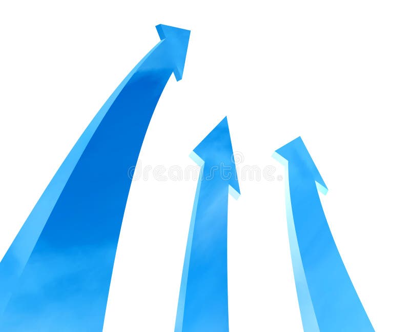 Reflective Arrows stock illustration. Illustration of perpsective - 9118655