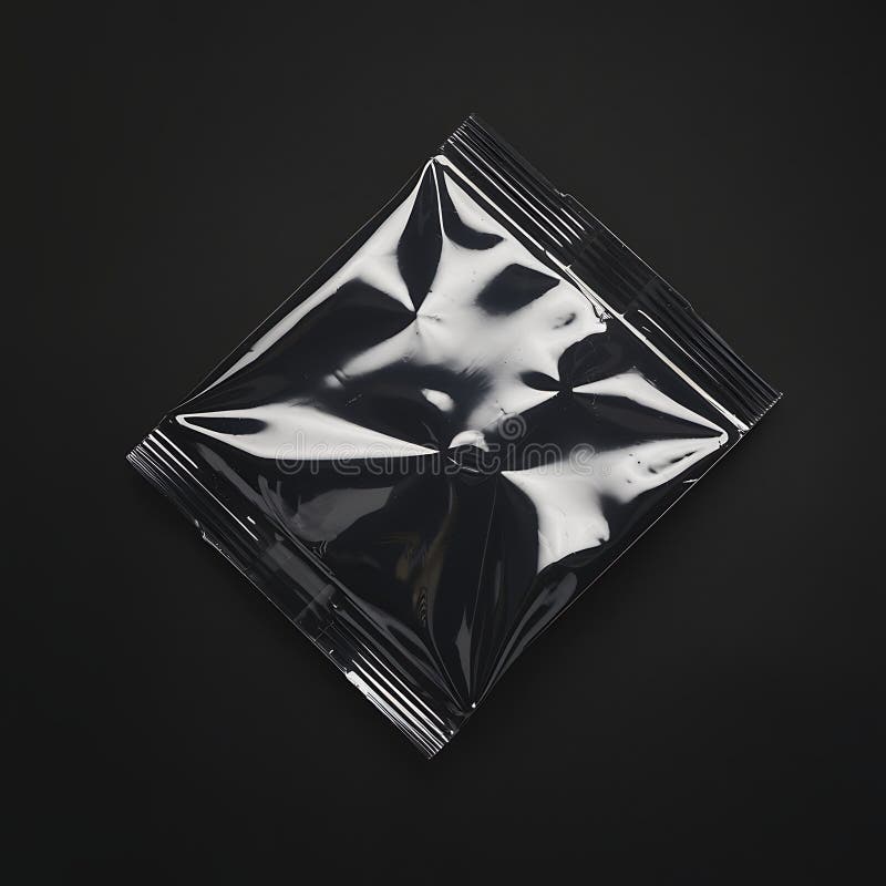 Reflective Black Metallic Foil Package Stock Illustrations – 12 ...